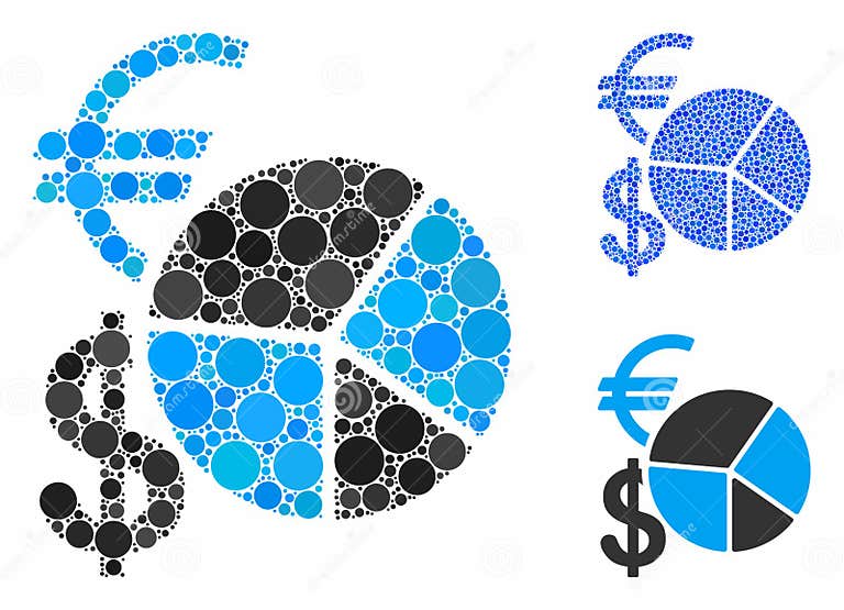 Currency Pie Chart Composition Icon of Circles Stock Illustration ...