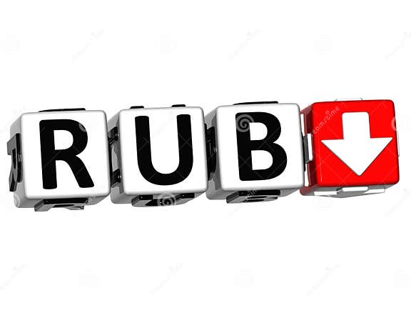 Currency RUB Rate Concept Symbol Button on White Background Stock ...