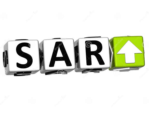 Currency SAR Rate Concept Symbol Button on White Background Stock ...