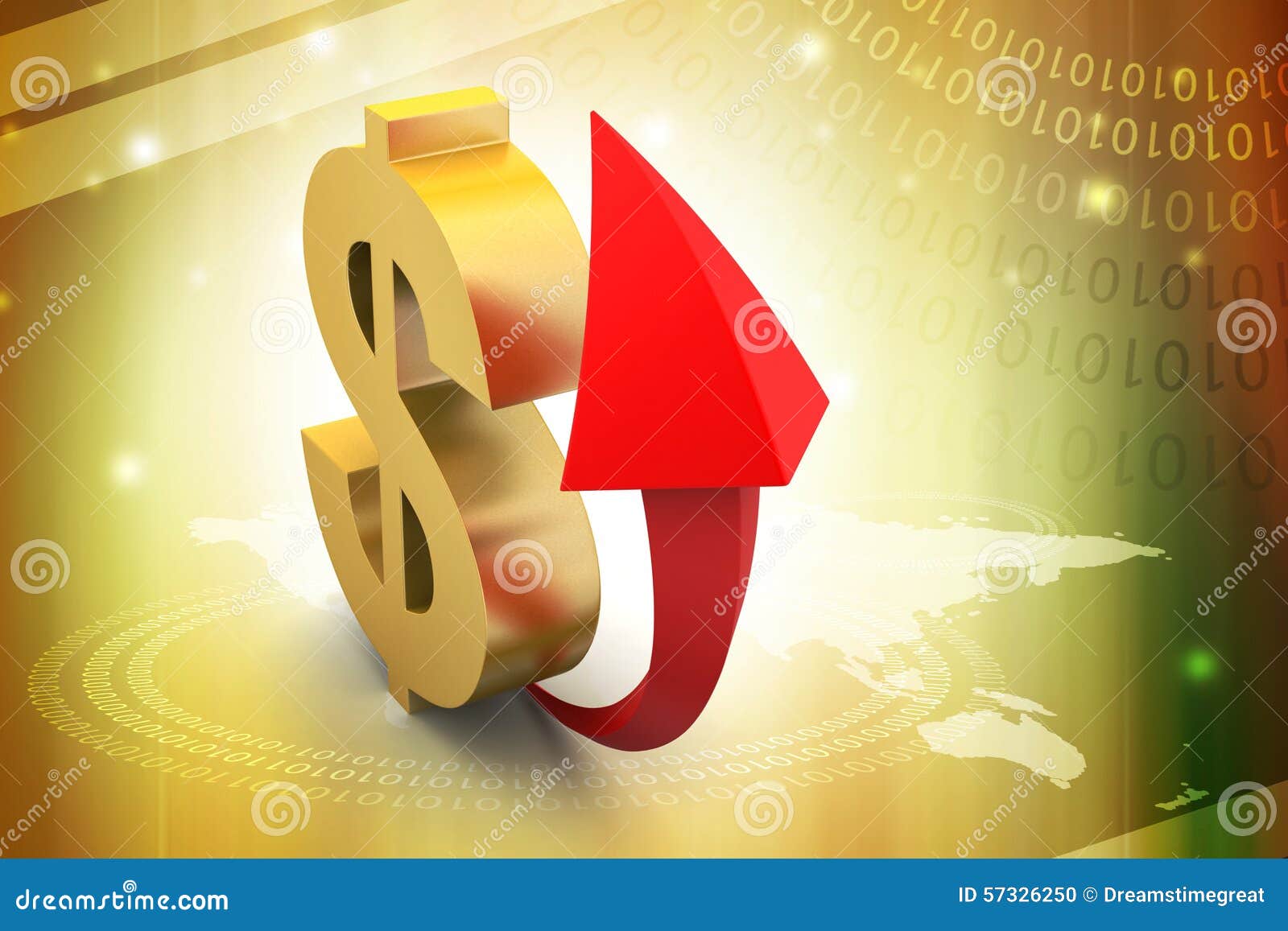 Currency sign with arrow stock illustration. Illustration of monetary ...