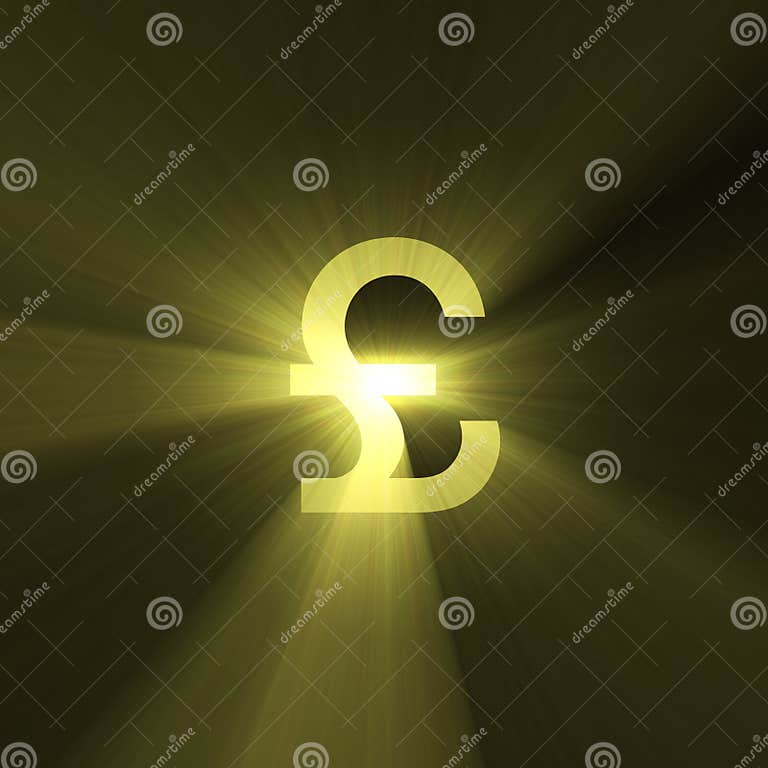 Currency Sign Pound Light Flare Stock Illustration - Illustration of ...