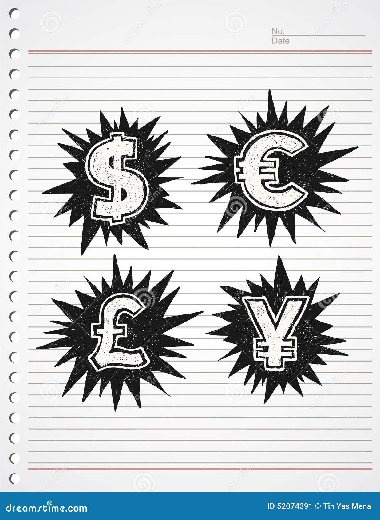 Currency Sign Cartoon Vector | CartoonDealer.com #52074391