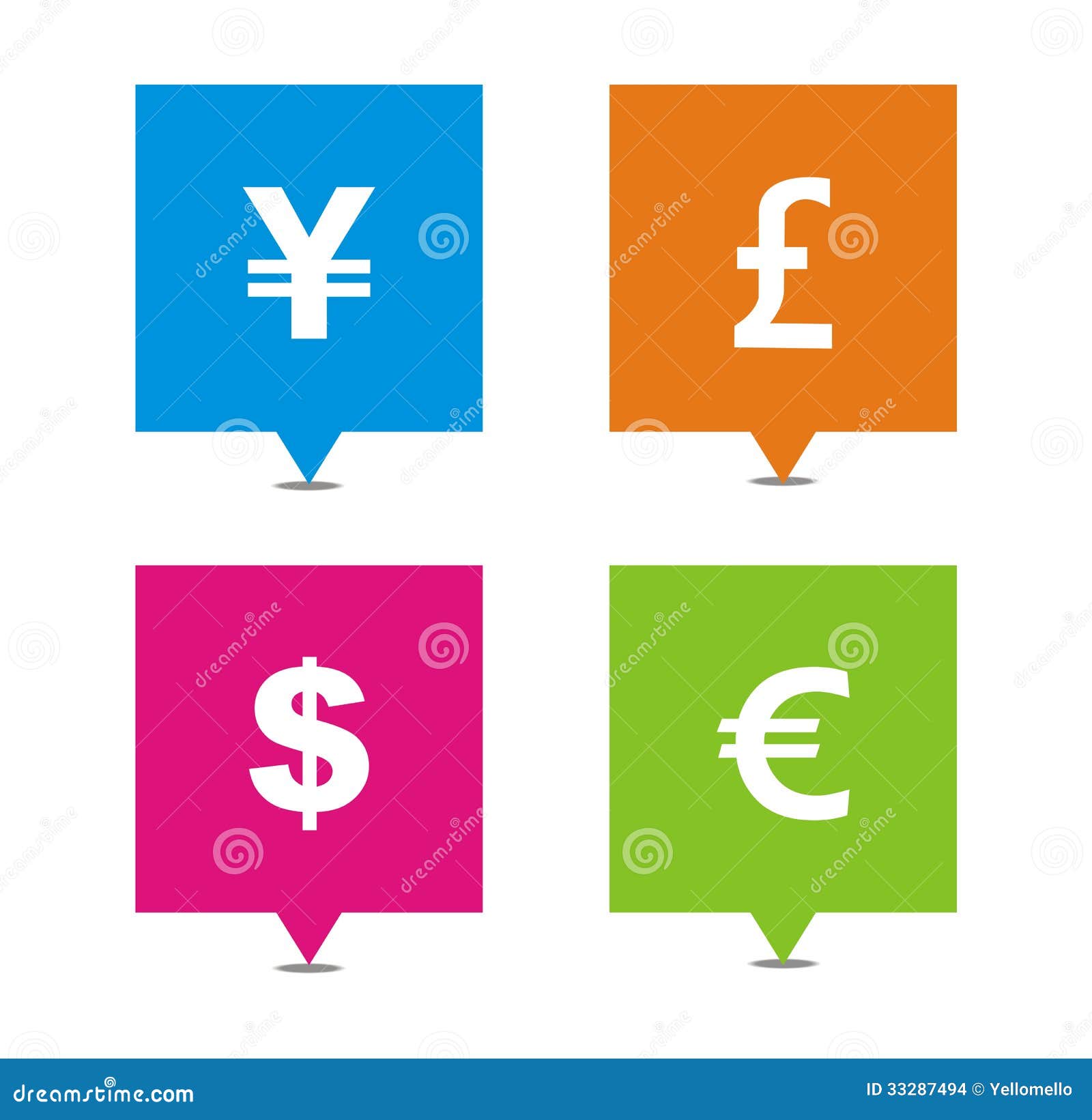 Currency square pointers stock illustration. Illustration of economy ...