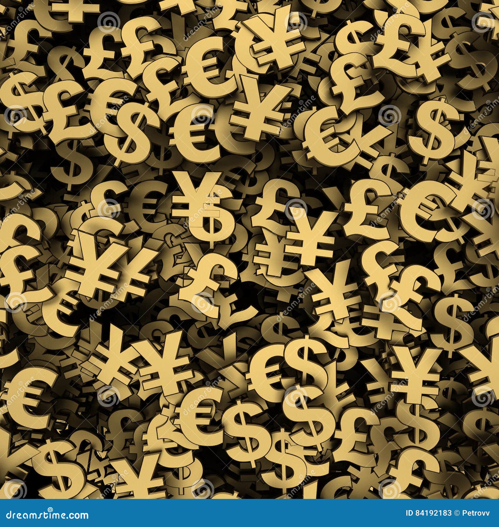 Currency Symbol Background 3d Rendering Stock Illustration ...
