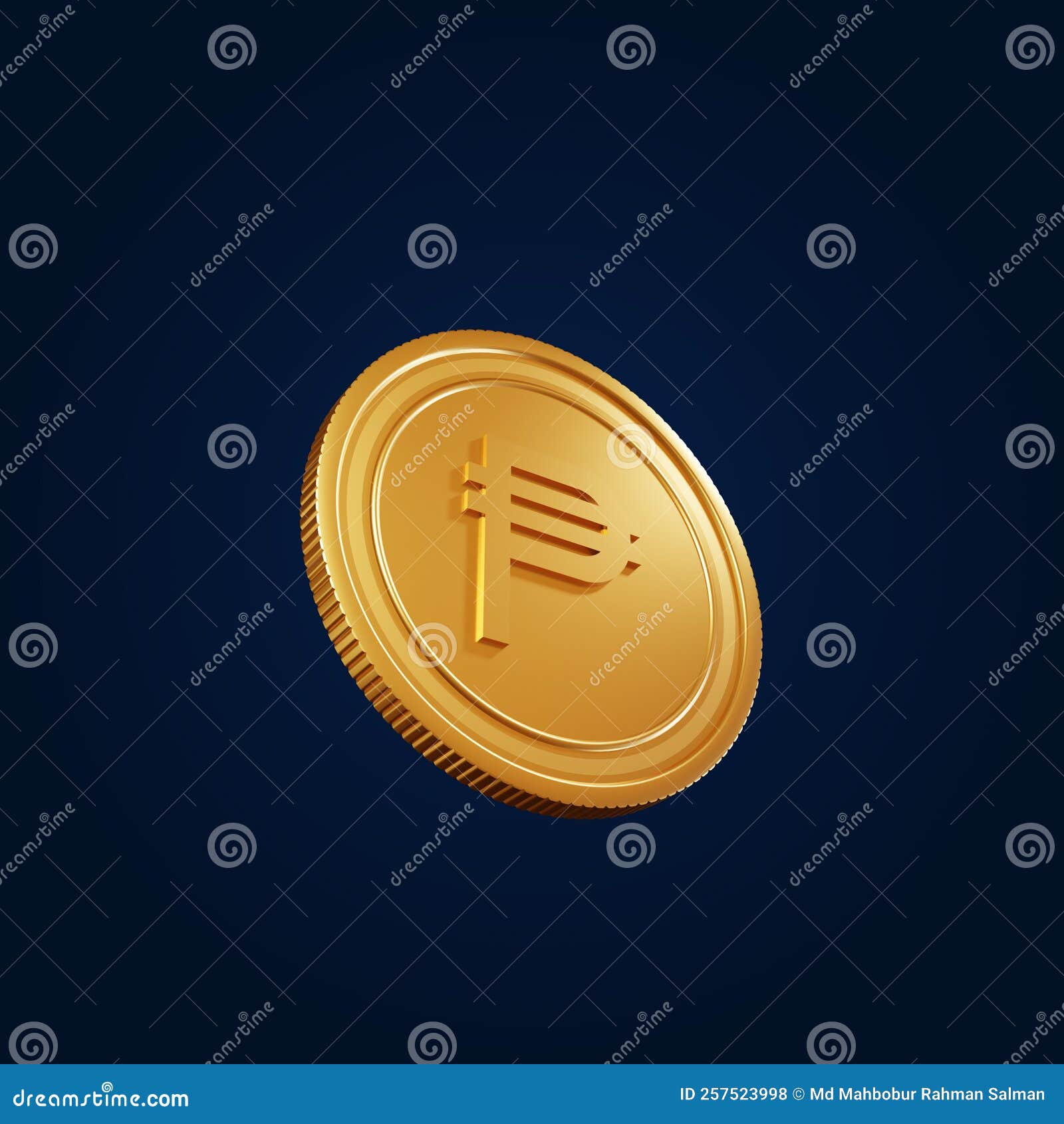 Currency Symbol Philippine Peso 3D Illustration Stock Illustration ...