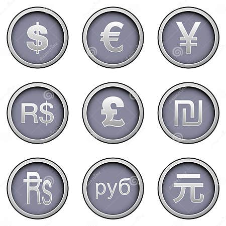 Currency symbols stock vector. Illustration of symbol - 8669488