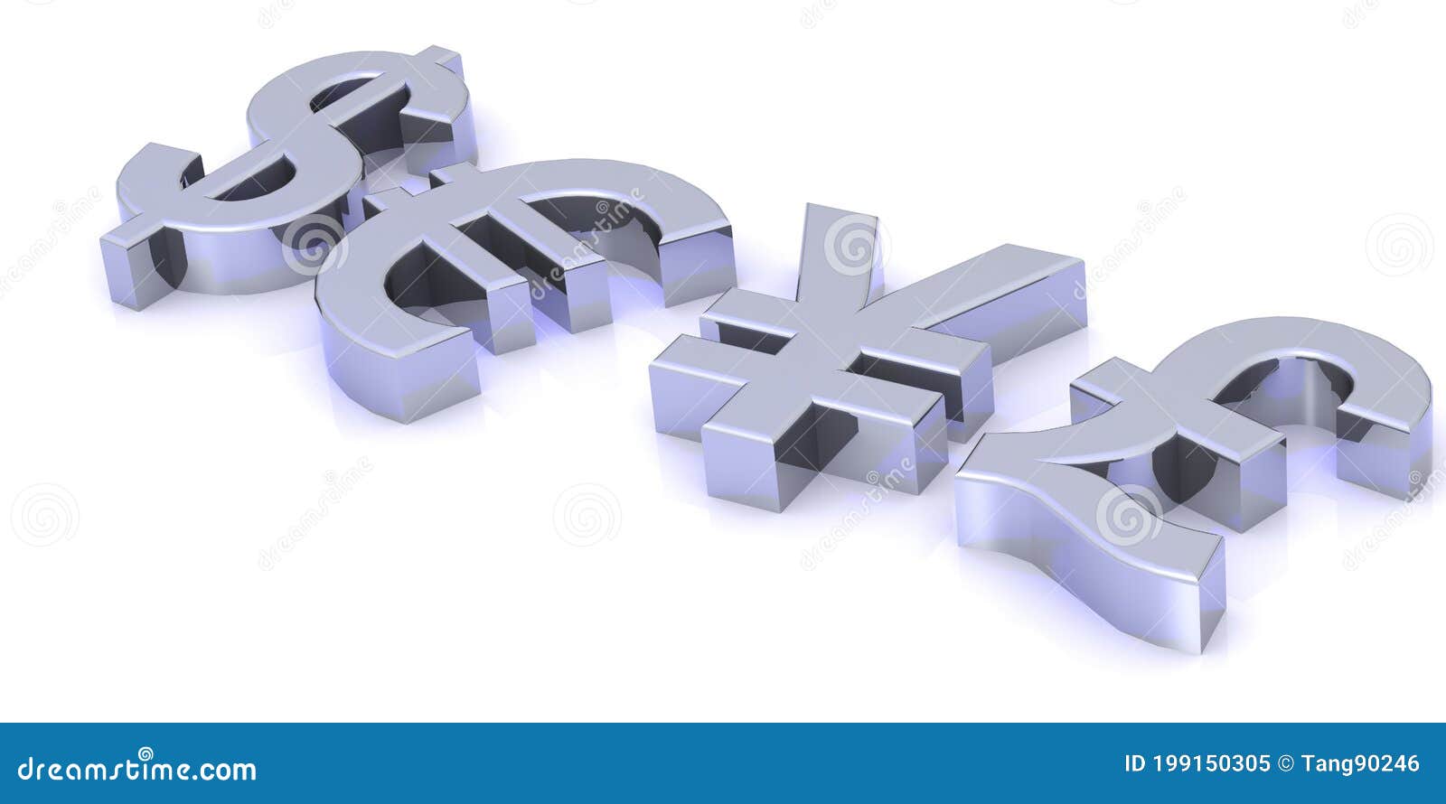 Currency Symbols Isolated on White Background Stock Illustration ...