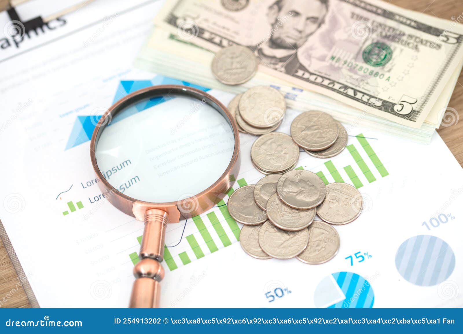 Currency and Tools Related To Financial Investment Stock Photo - Image ...