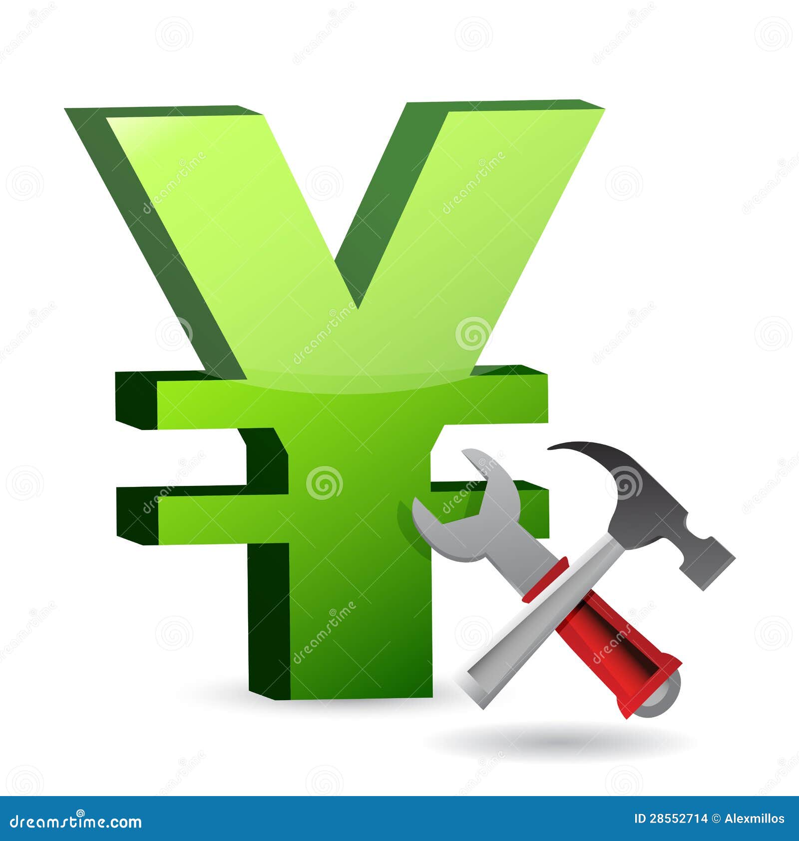 Currency tools symbol stock illustration. Illustration of iron - 28552714