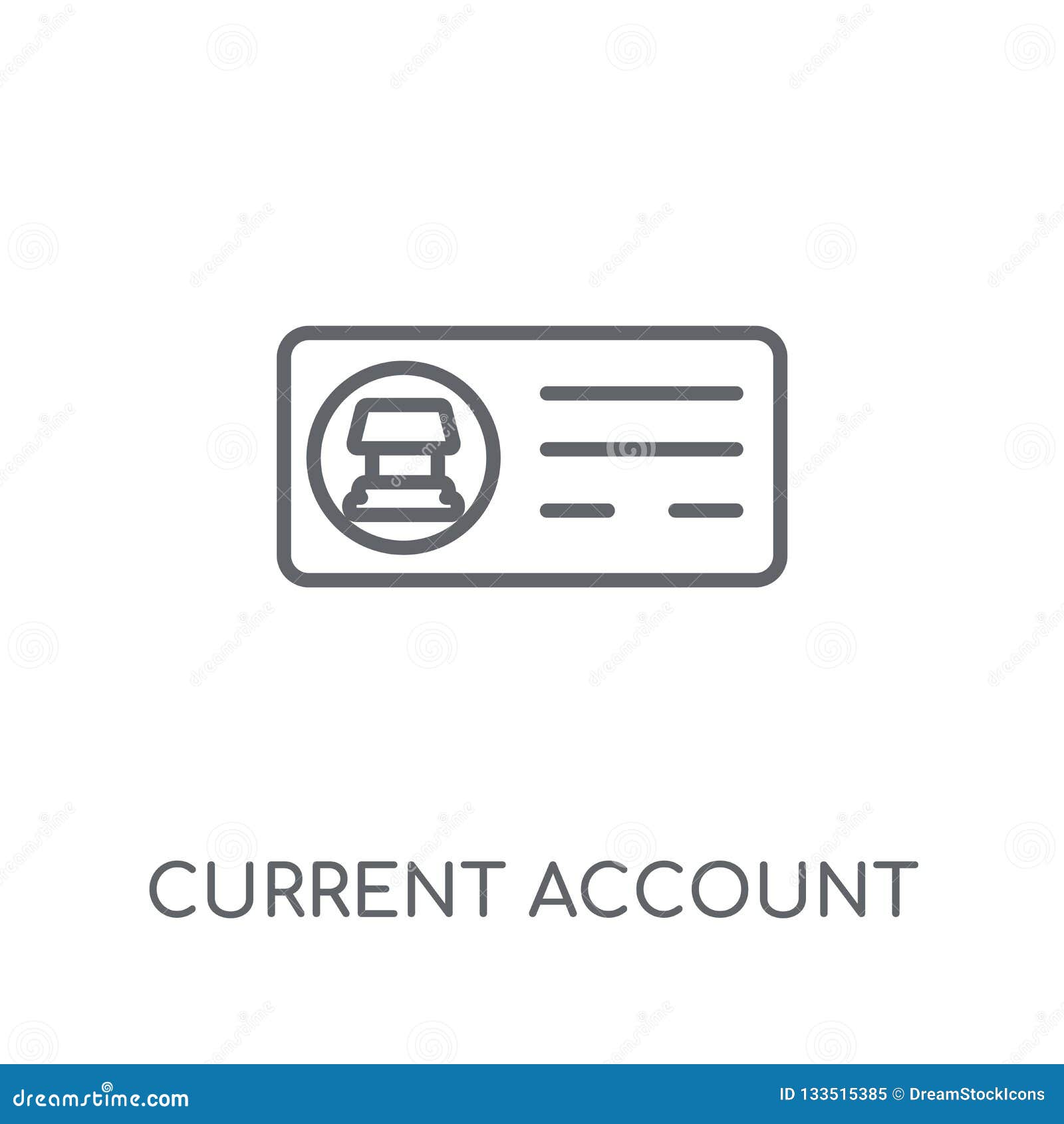 Current Account Linear Icon. Modern Outline Current Account Logo Stock ...