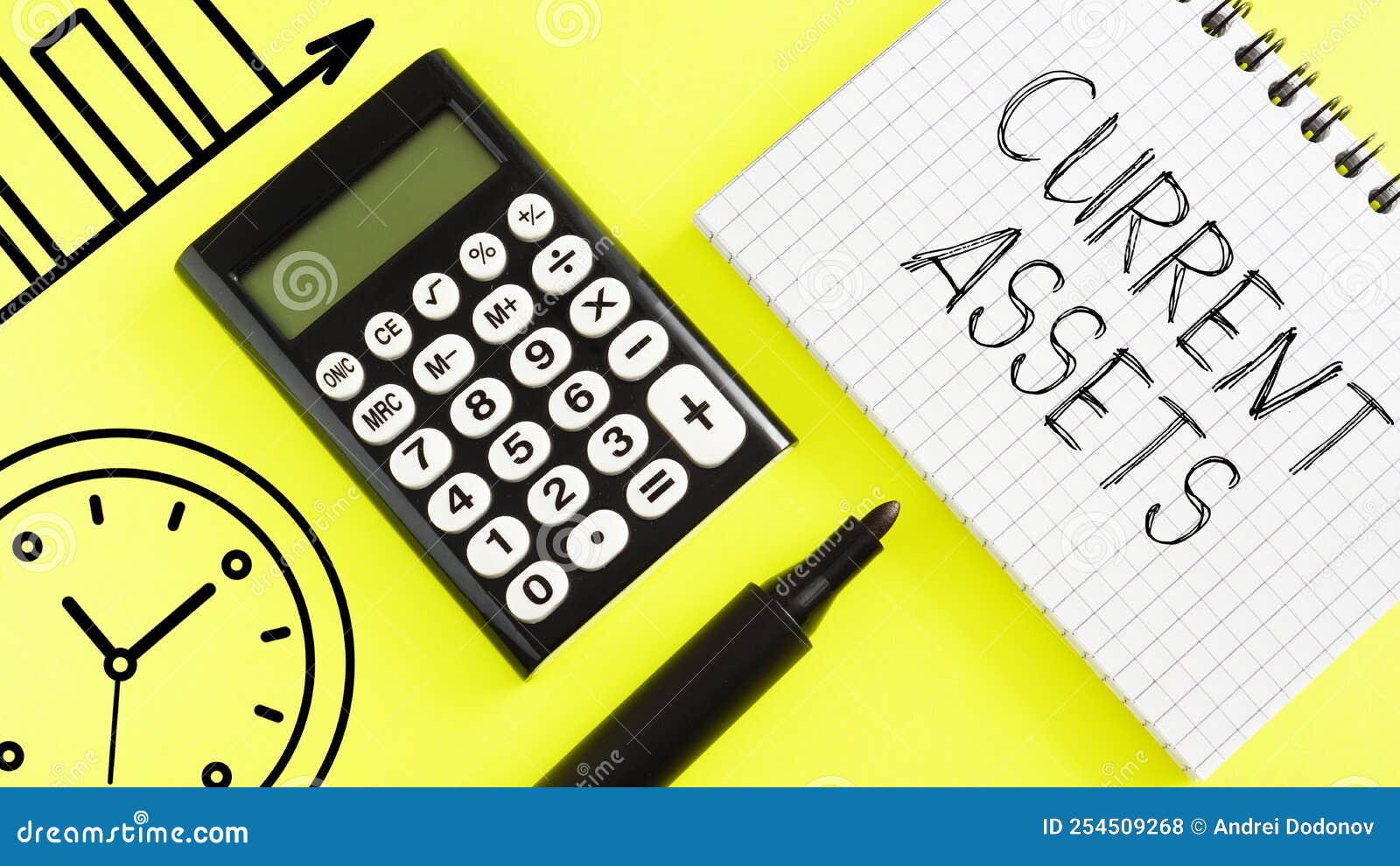 Current Assets are Shown Using the Text Stock Photo - Image of success ...