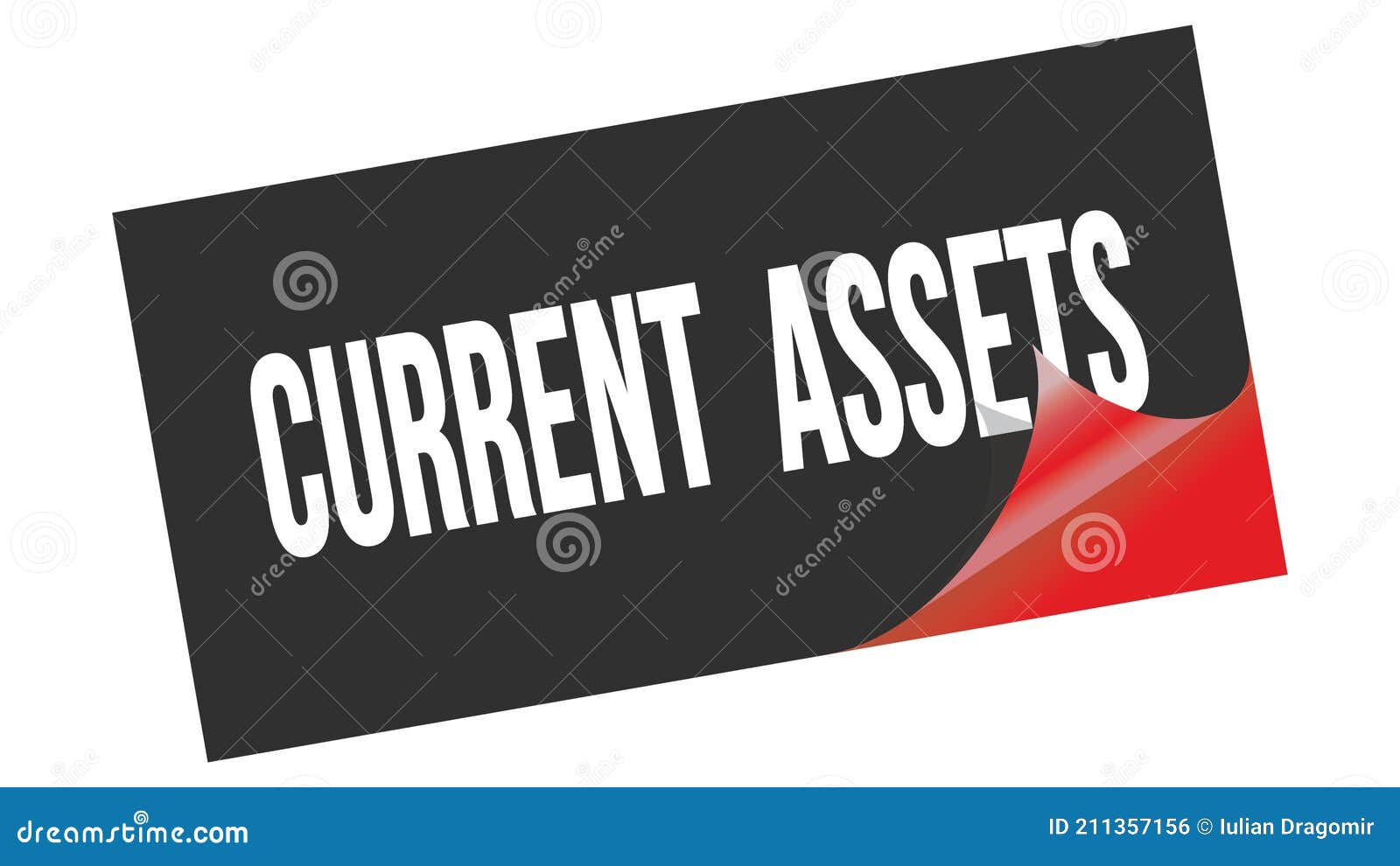 CURRENT ASSETS Text on Black Red Sticker Stamp Stock Illustration ...