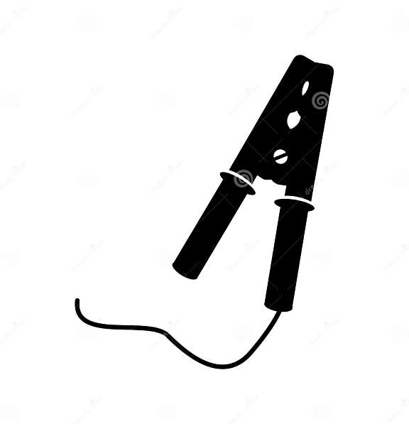 Current cable clamps icon stock vector. Illustration of coonection ...