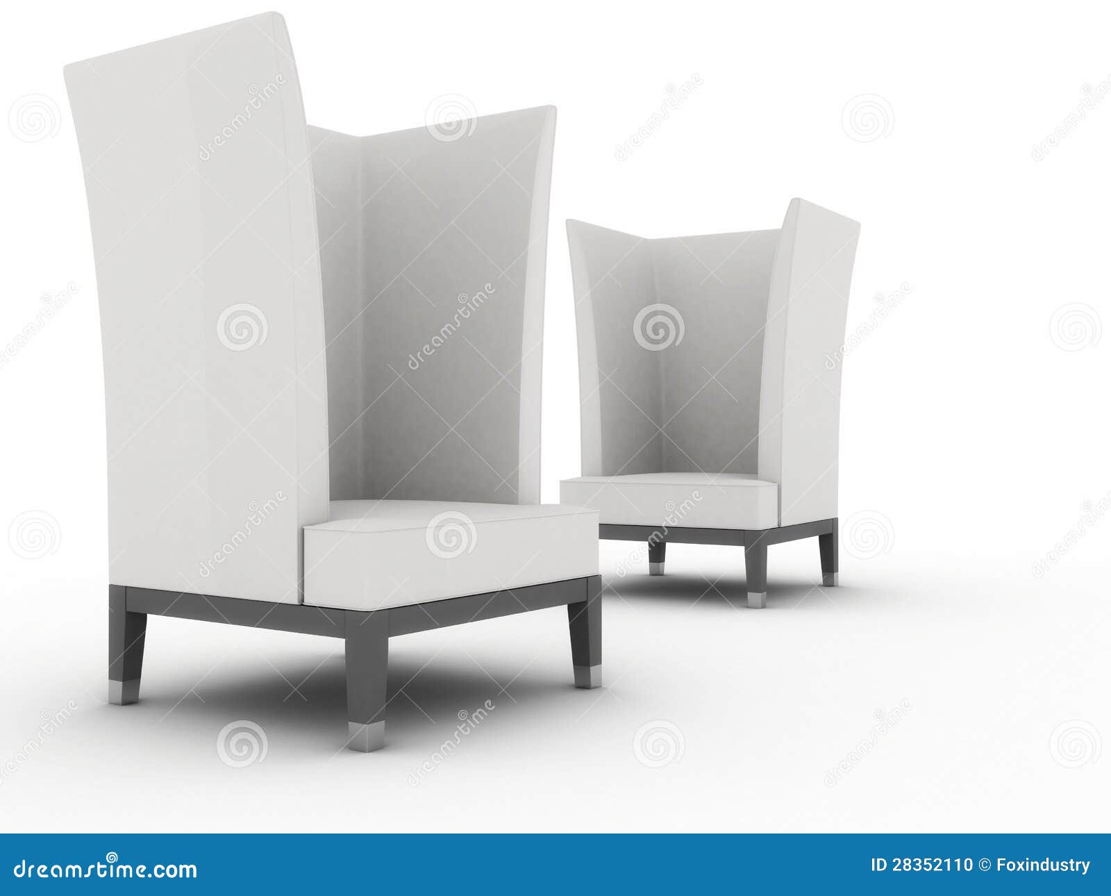 Current Chair with a High Back Stock Illustration - Illustration of ...