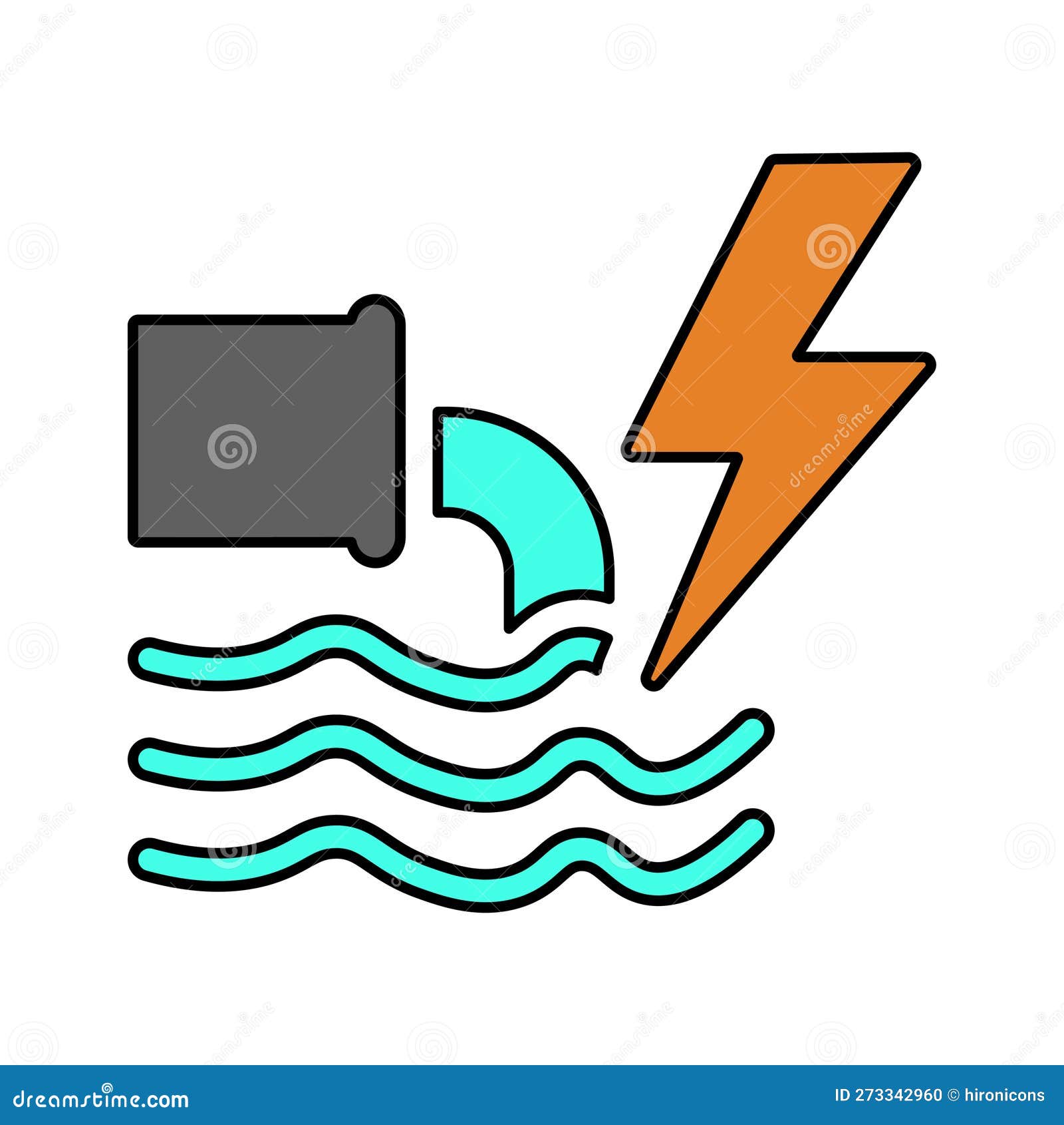 Current, Effluent, Flow Icon Stock Illustration - Illustration of ...