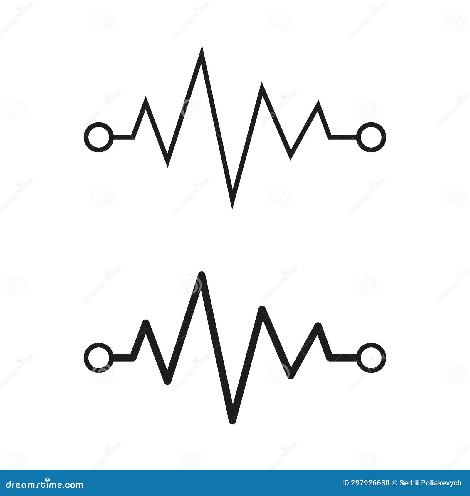 Current Electric Waves. Vector Illustration. EPS 10 Stock Vector ...