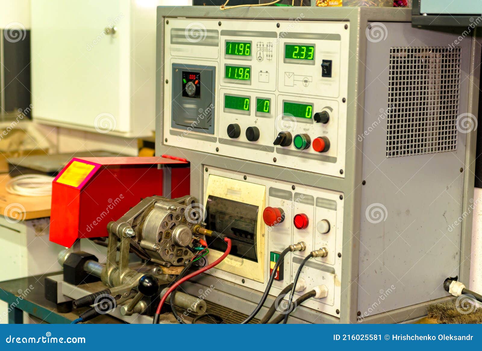 The Current Generator is Connected To the Motor Model Stock Image ...