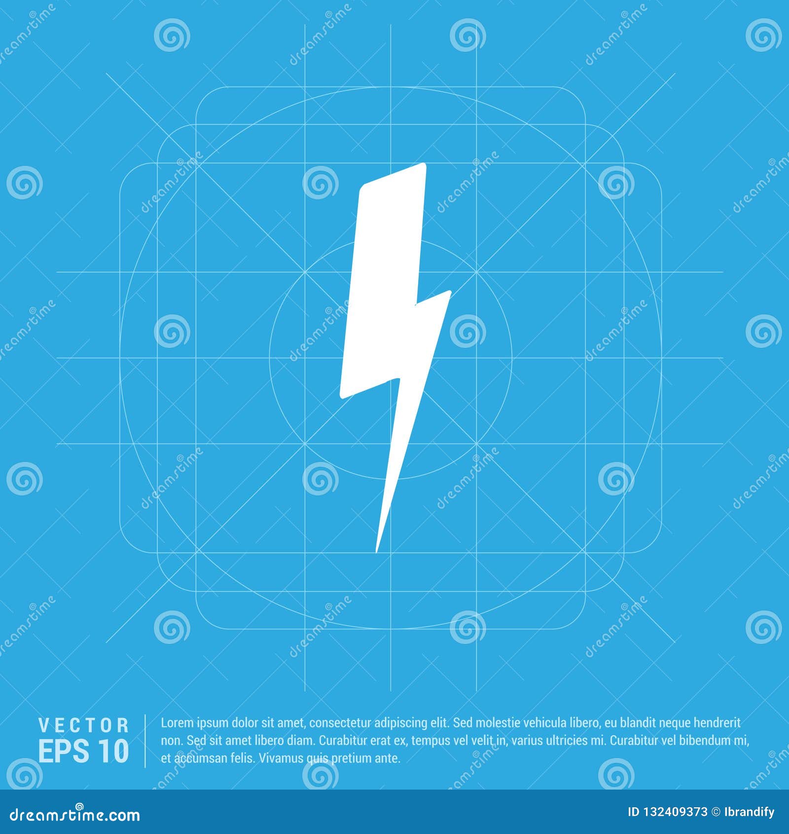 Current Icon stock vector. Illustration of graphic, cell - 132409373