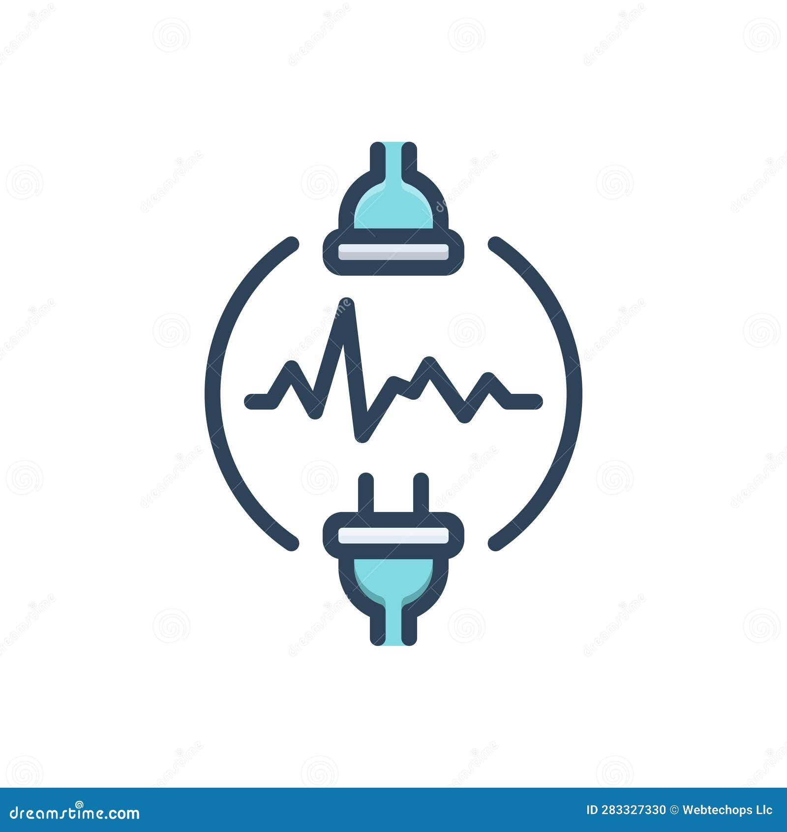 Color Illustration Icon for Current, Electric and Power Stock ...