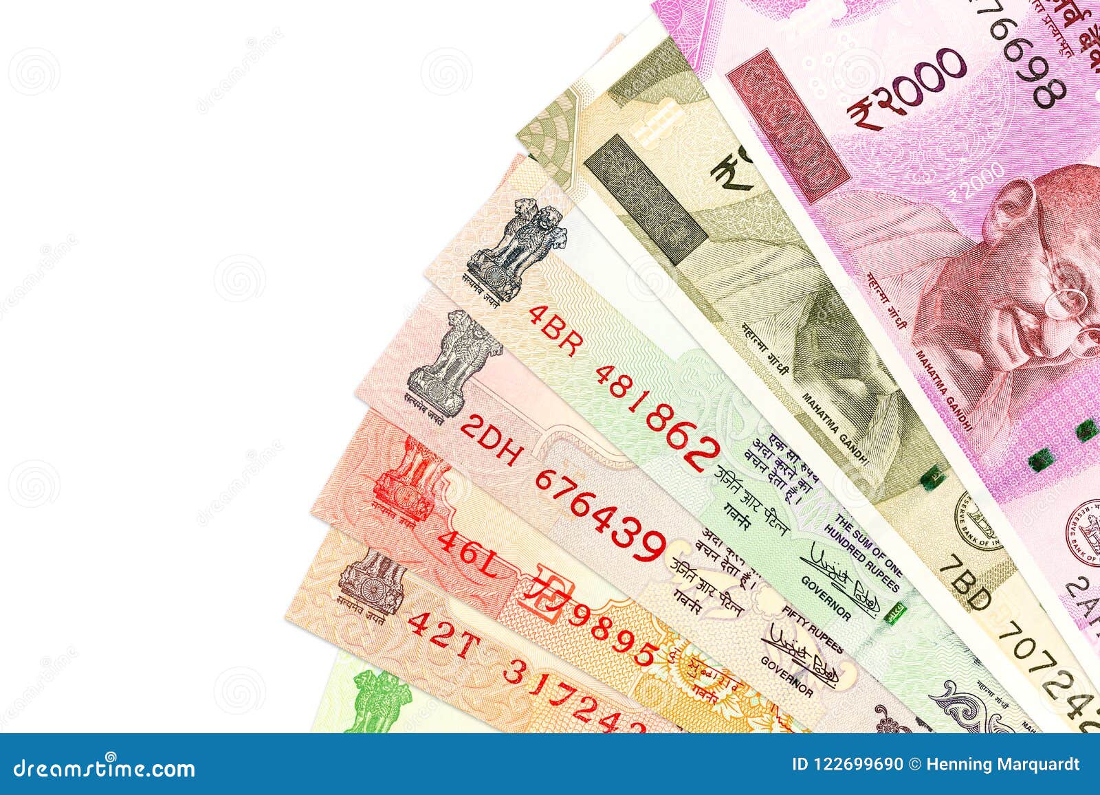 Current Indian Rupee Bank Notes 2018 Stock Photo - Image of note, crash ...