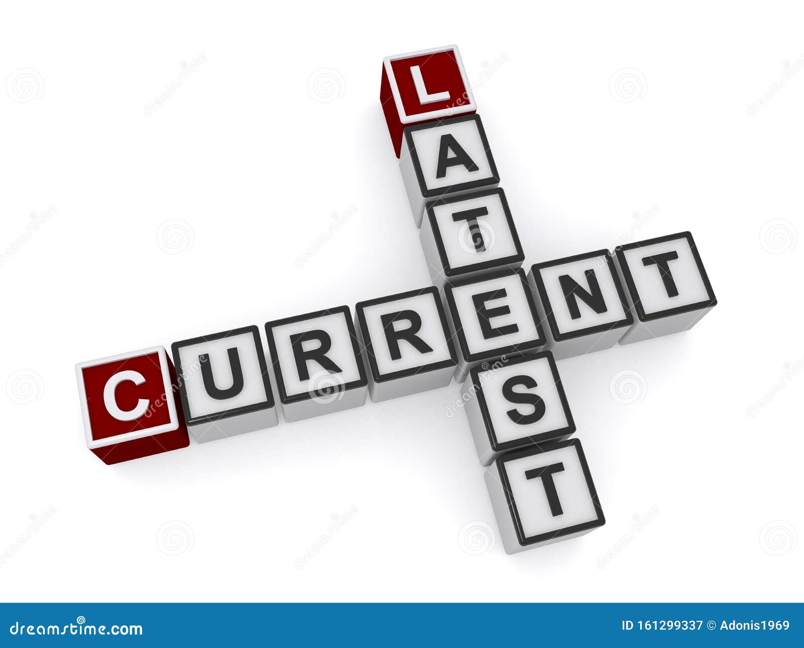 Current latest word cubes stock illustration. Illustration of homepages ...