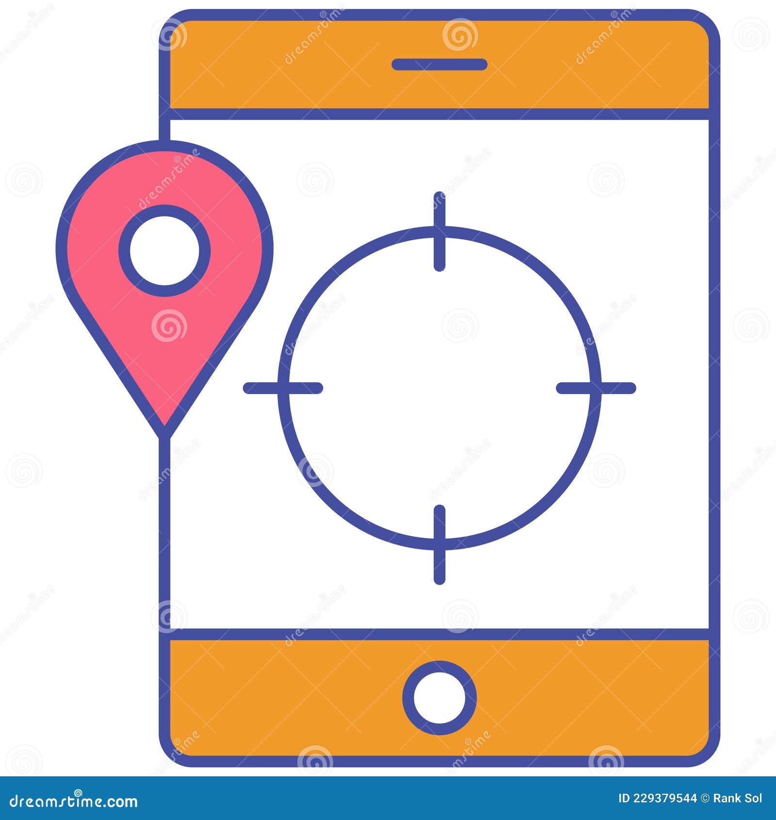 Current Location Isolated Vector Icon Which Can Easily Modify or Edit ...