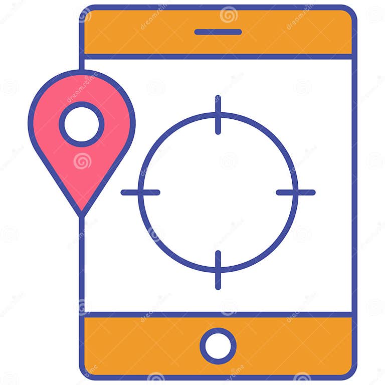 Current Location Isolated Vector Icon Which Can Easily Modify or Edit ...