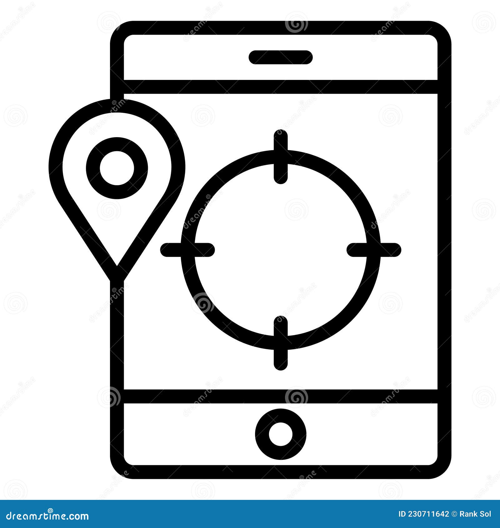 Current Location Isolated Vector Icon Which Can Easily Modify or Edit ...