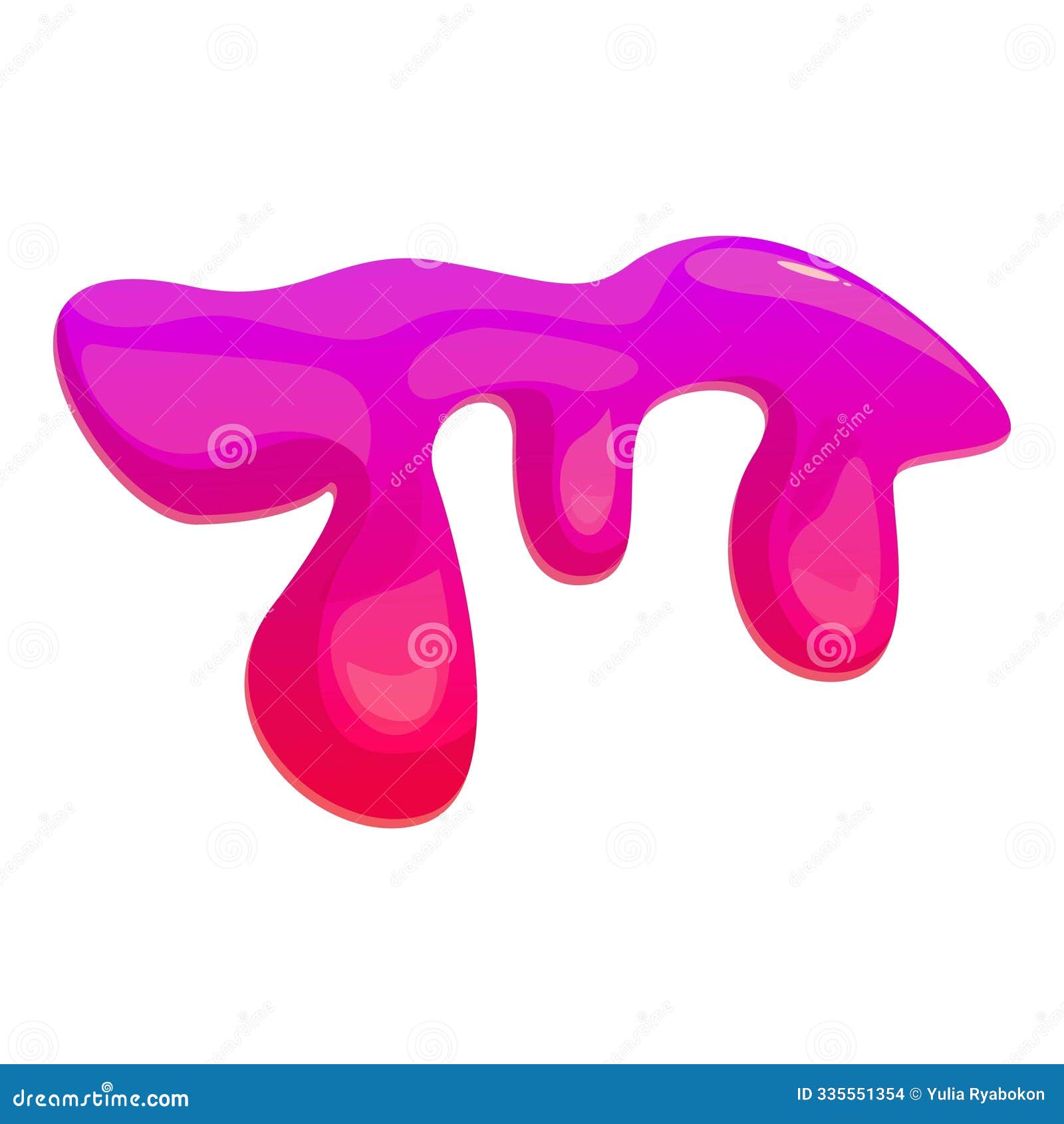 Current Pink Slime Dripping Down Wall Background Stock Illustration ...