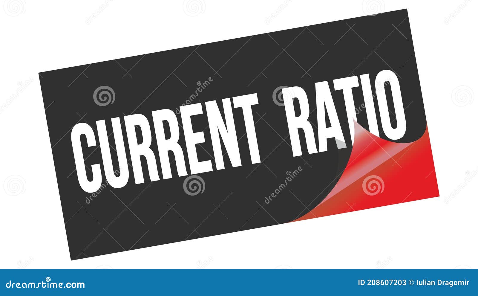 CURRENT RATIO Text on Black Red Sticker Stamp Stock Illustration ...