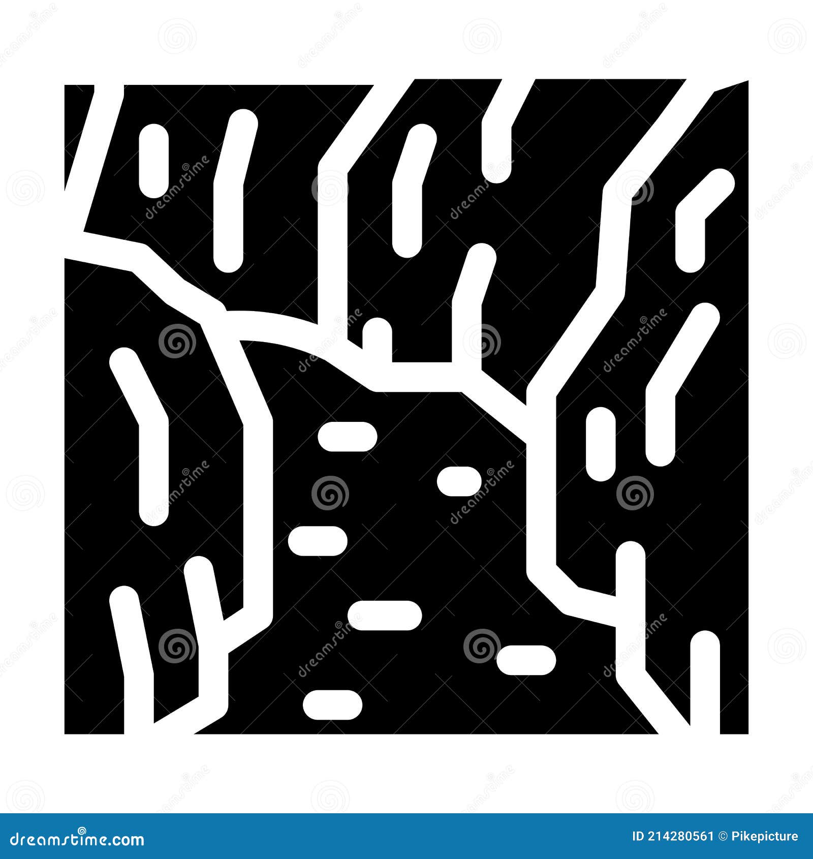 Current River among Gorge Icon Vector Glyph Illustration Stock Vector ...