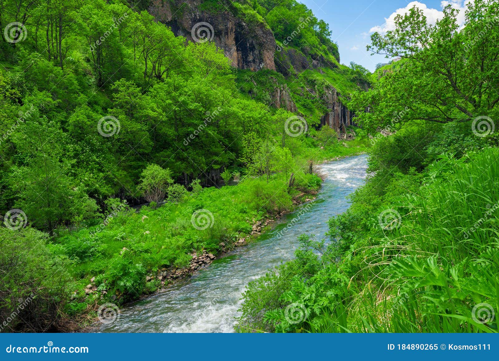 Current River with Mountain Water in the Mountains of Armenia Stock ...
