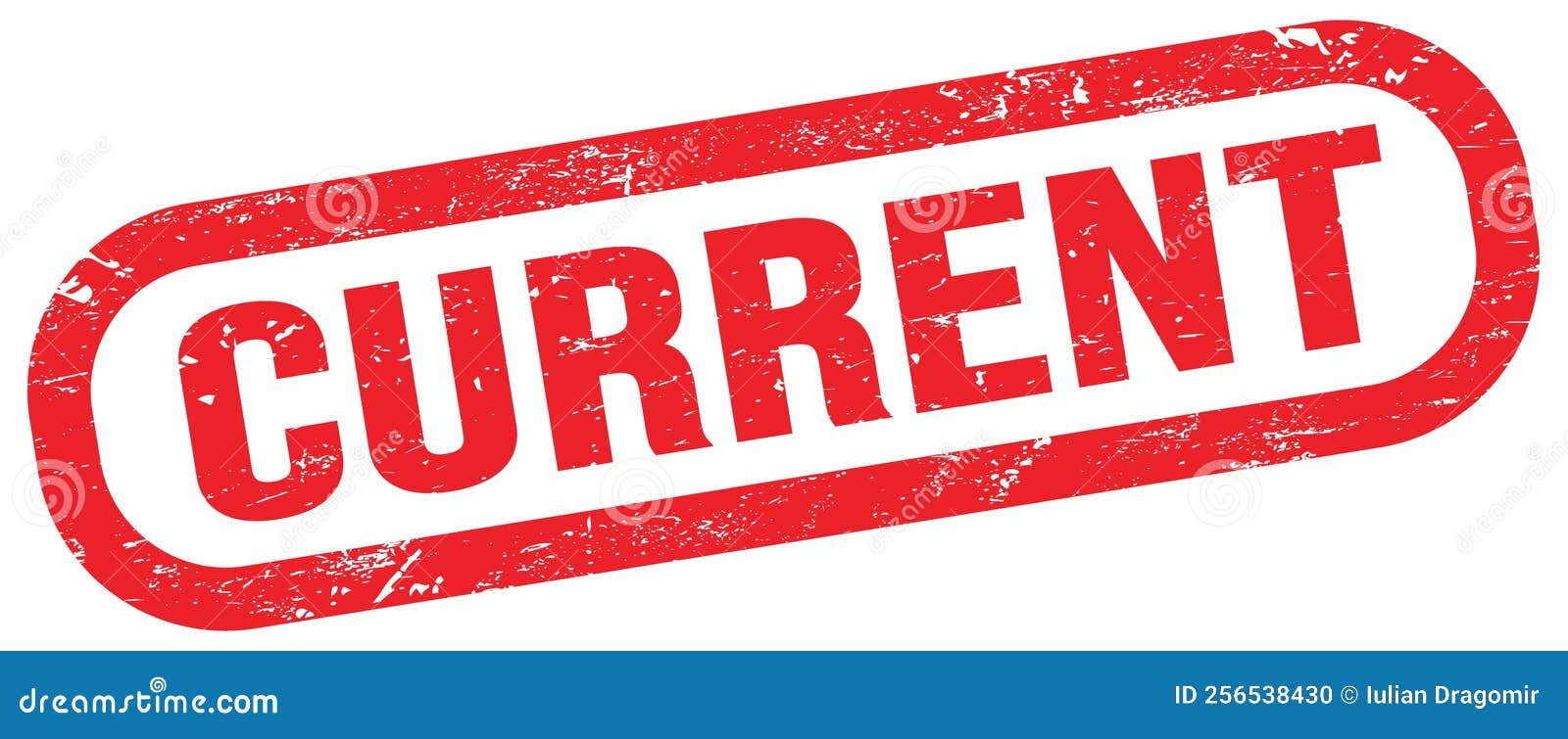 CURRENT, Text Written on Red Stamp Sign Stock Illustration ...