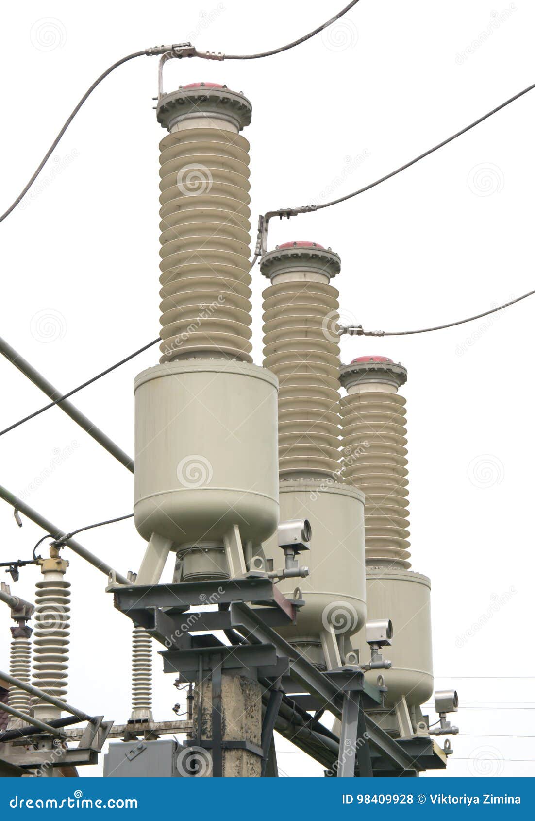 Current Transformer 110 KV High Voltage Substation Stock Photo - Image ...