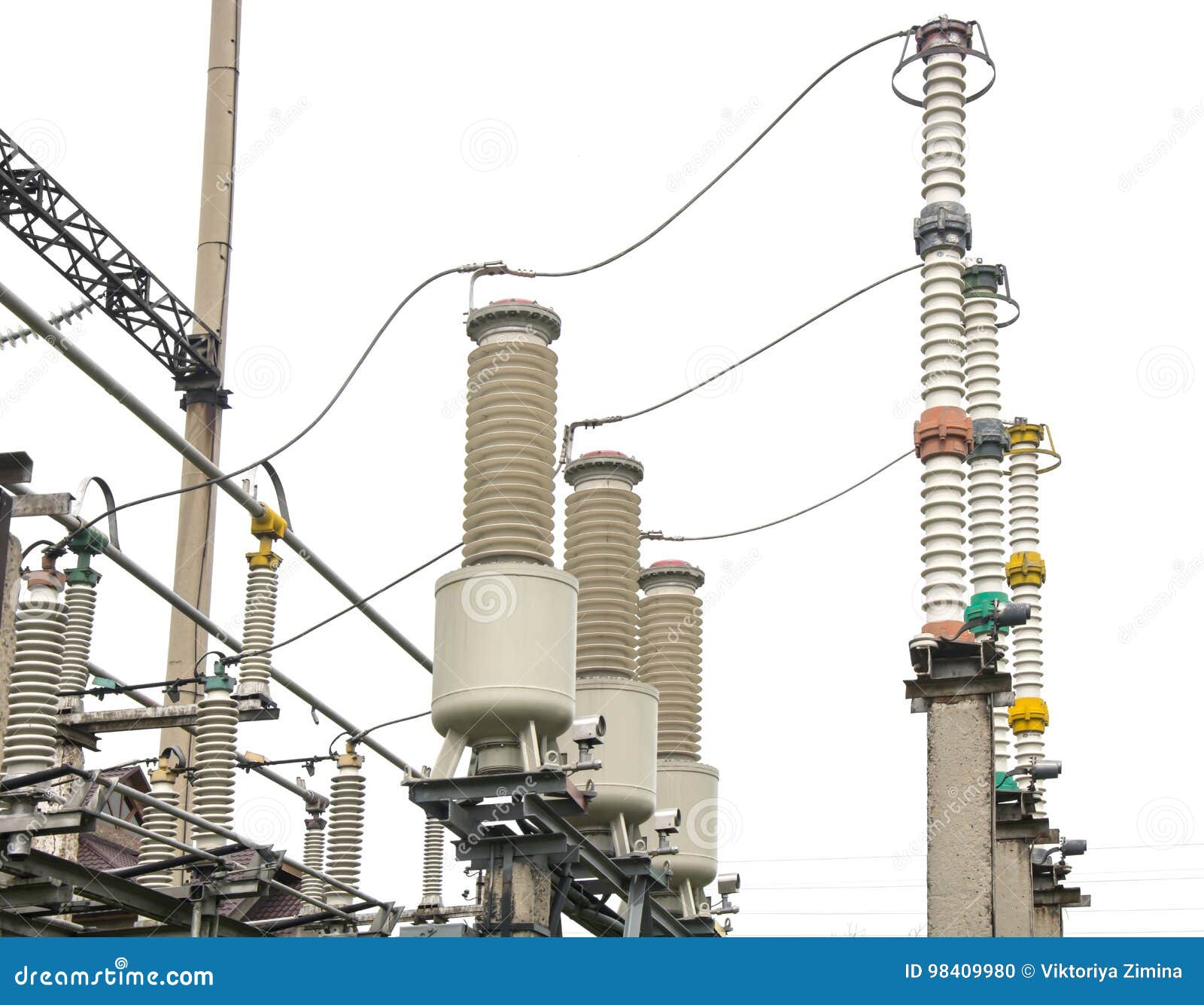 Current Transformer 110 KV High Voltage Substation Stock Photo - Image ...