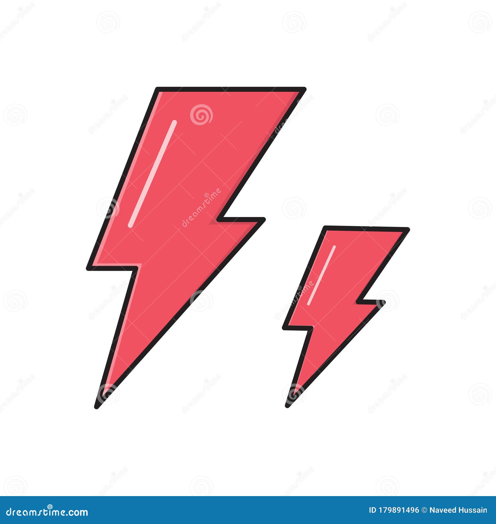 Current Vector Flat Color Icon Stock Vector - Illustration of element ...