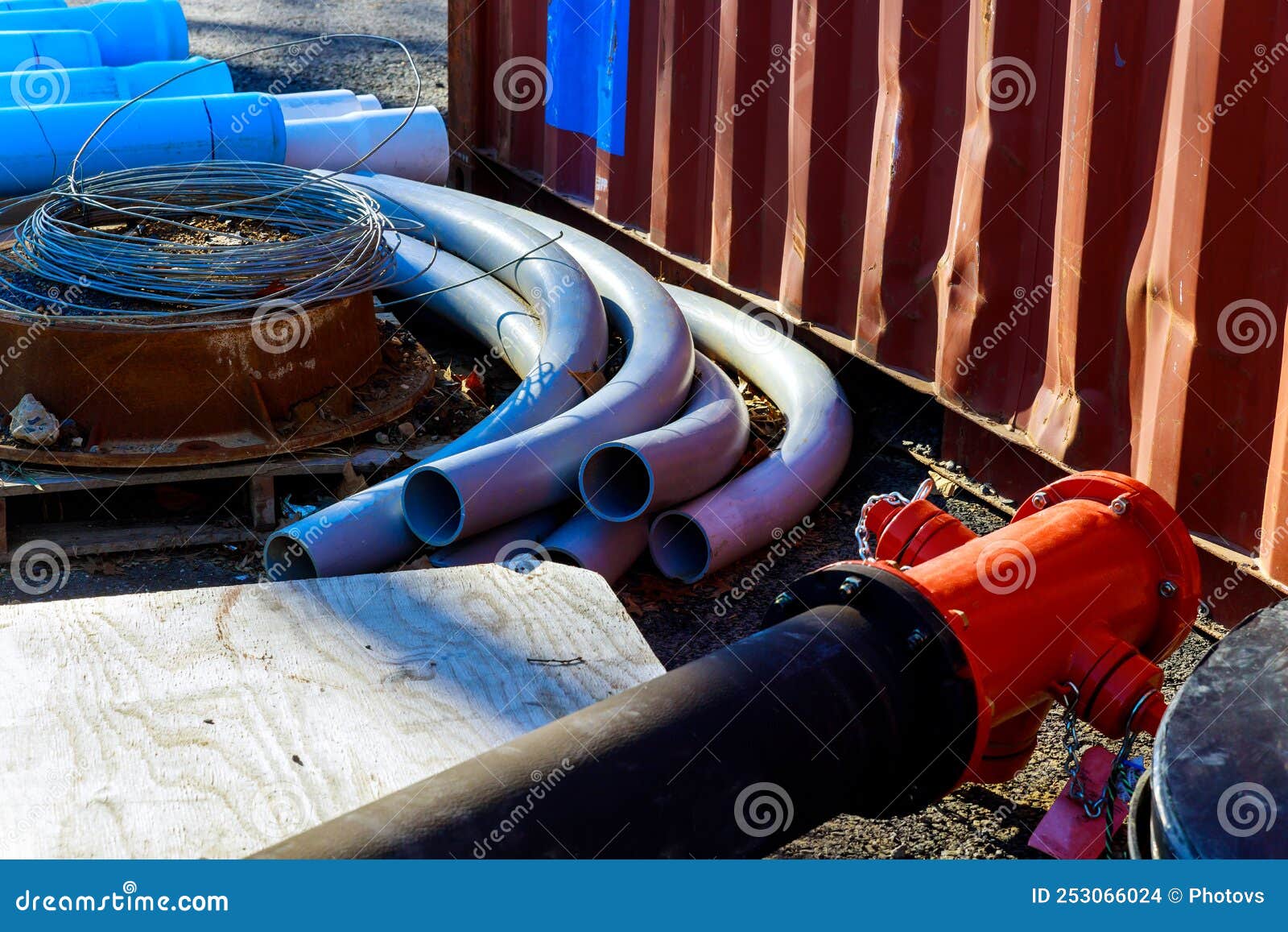 Currently, the Fire Hydrant is Being Prepared for Installation on the ...