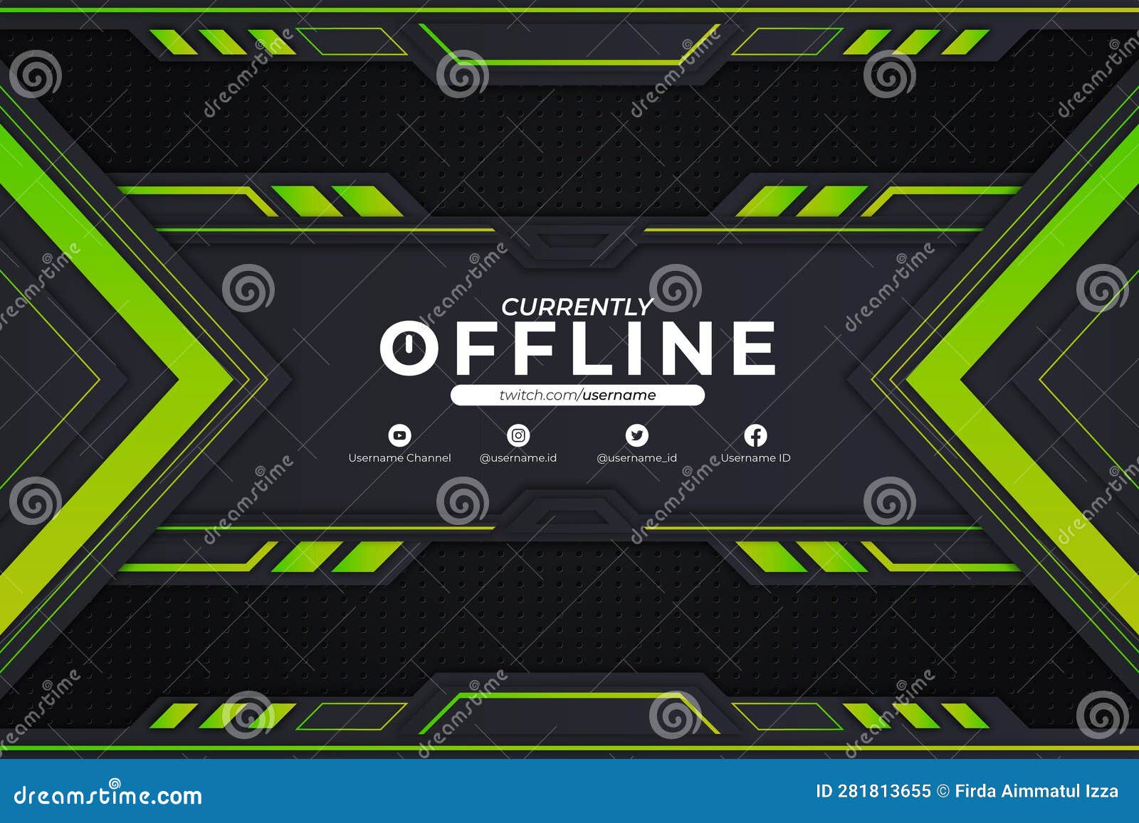 Currently Offline Abstract Background Design Overlapped Shape Stock ...