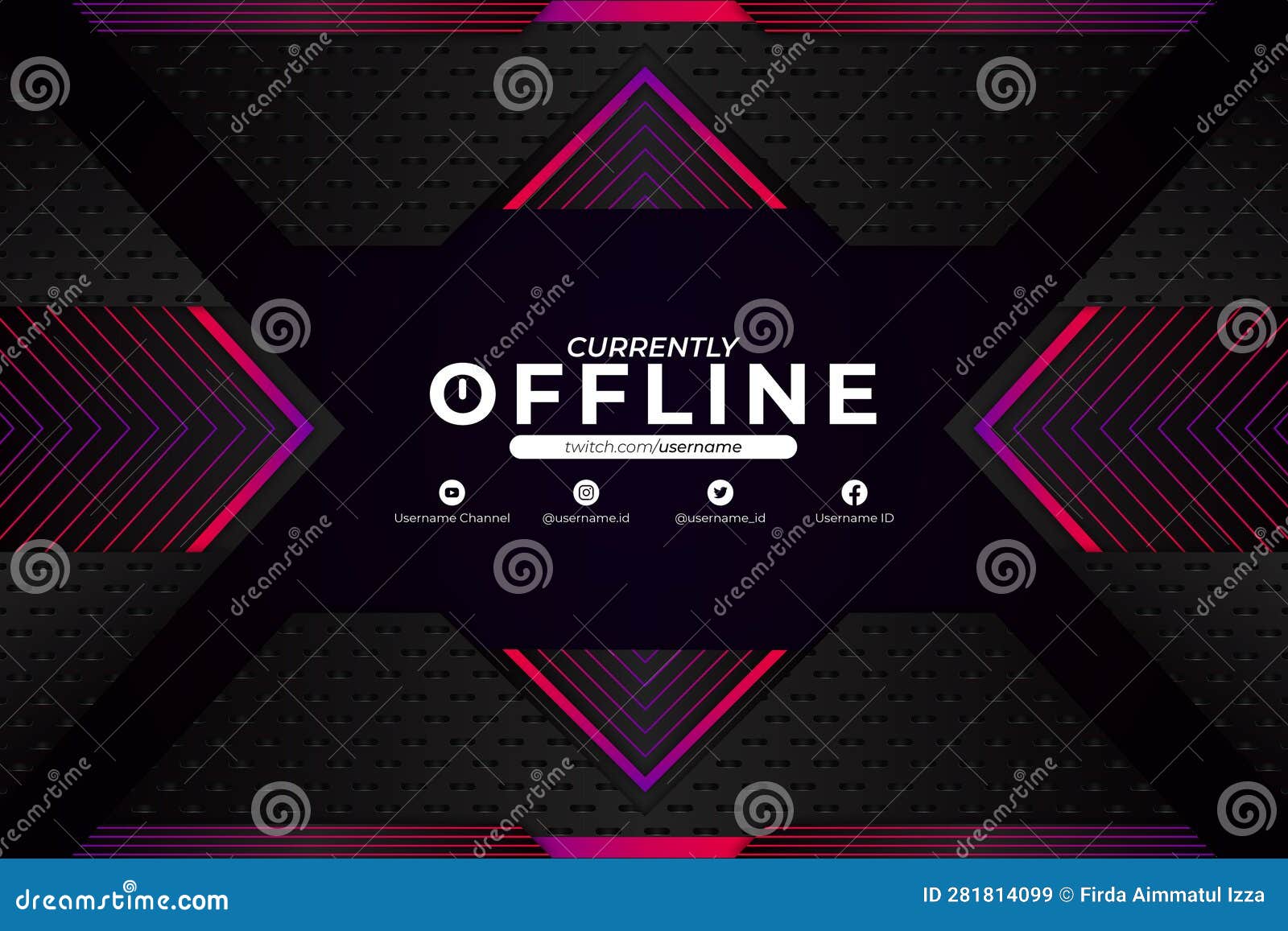 Currently Offline Abstract Background Design Overlapped Shape Stock ...