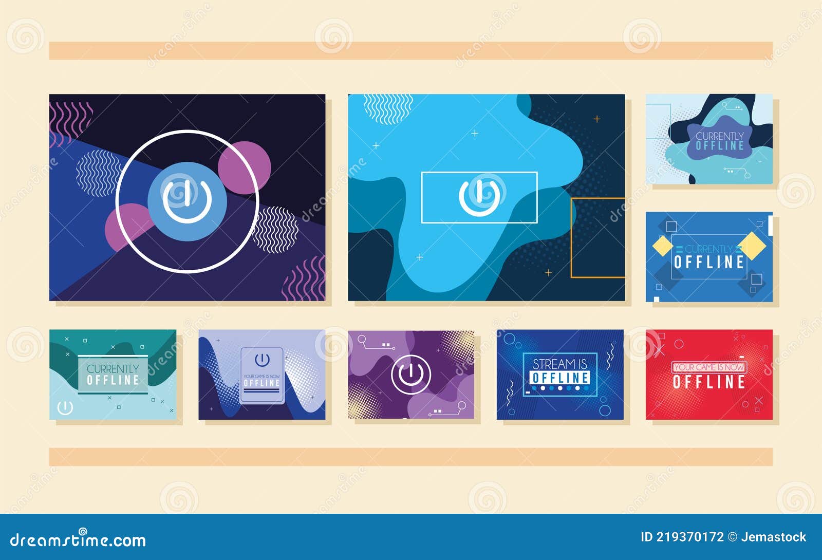 Currently Offline Templates Stock Vector - Illustration of ...