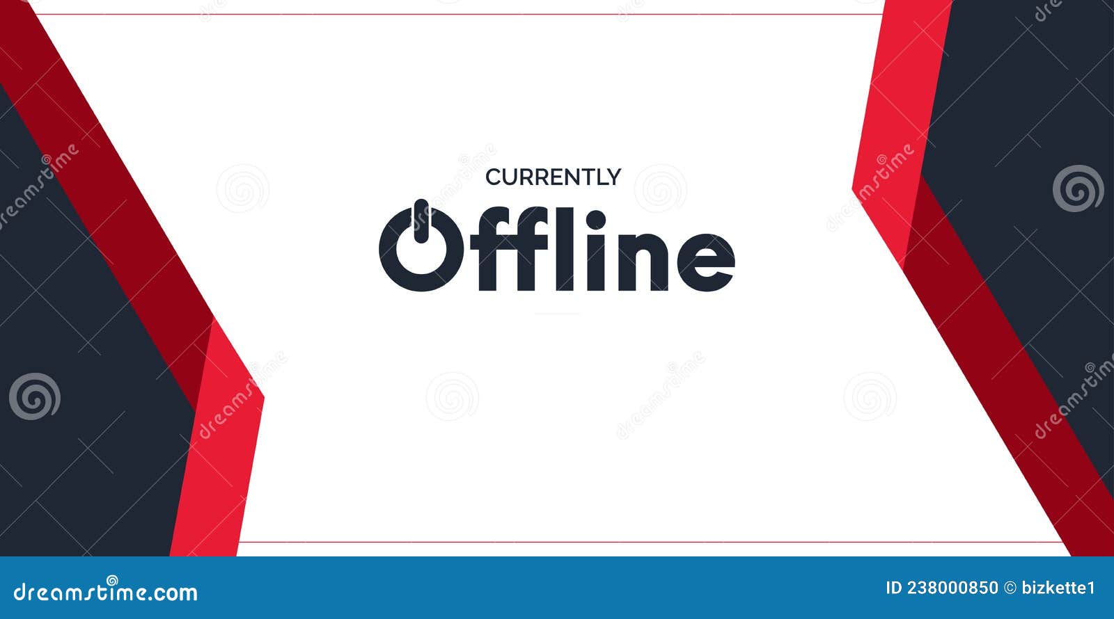 Currently Offline Twitch Banner Design Illustration Stock Vector ...