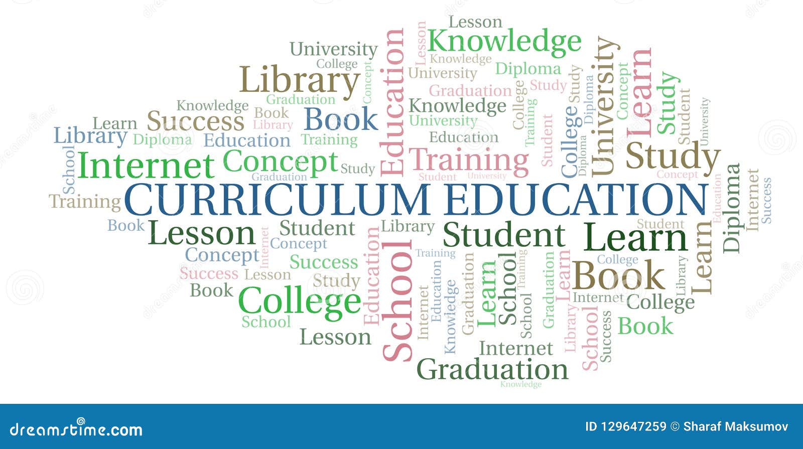 Curriculum Education Word Cloud. Stock Illustration - Illustration of ...