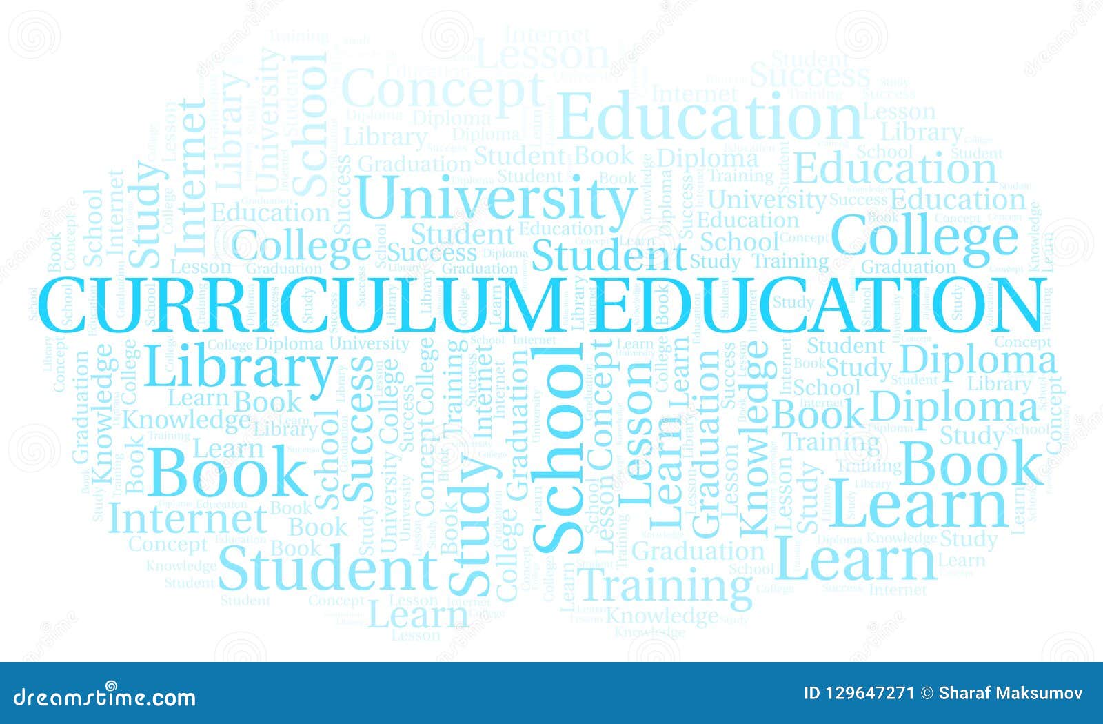 Curriculum Education Word Cloud. Stock Illustration - Illustration of ...