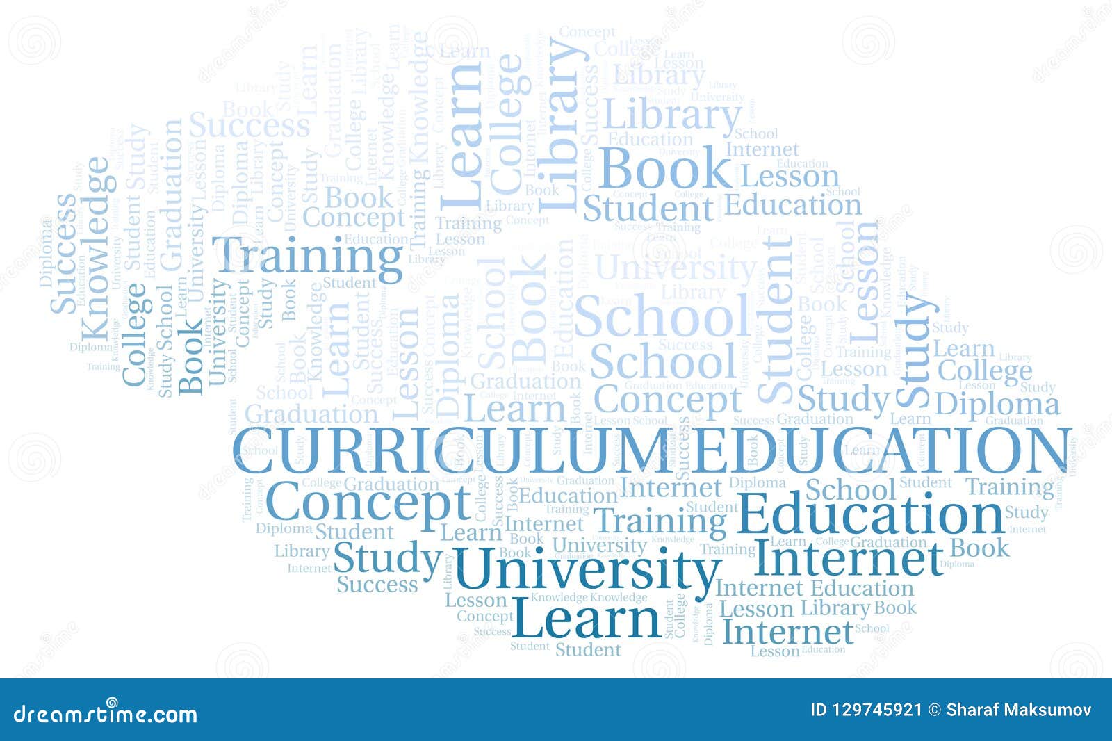 Curriculum Education Word Cloud. Stock Illustration - Illustration of ...