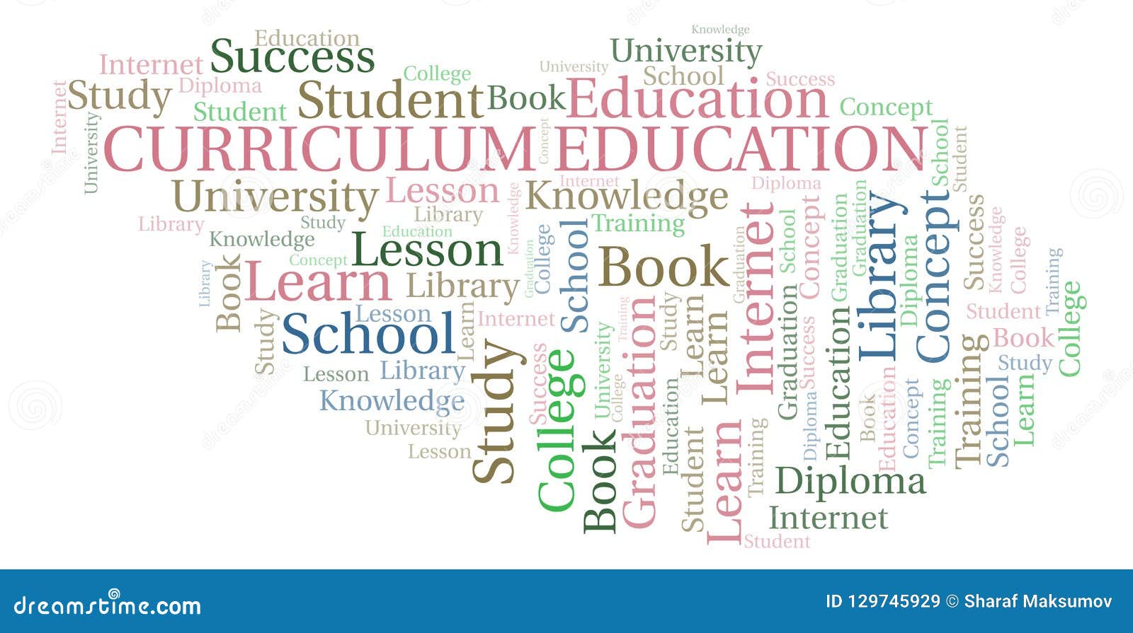Curriculum Education Word Cloud. Stock Illustration - Illustration of ...