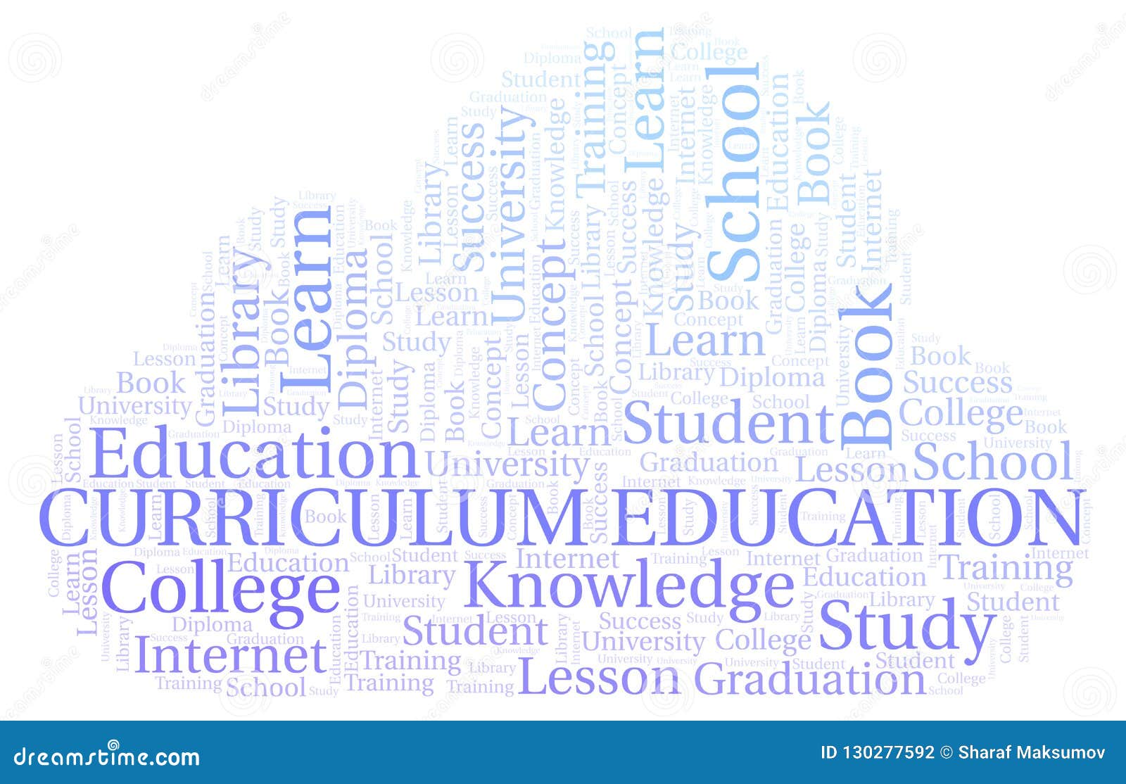 Curriculum Education Word Cloud. Stock Illustration - Illustration of ...