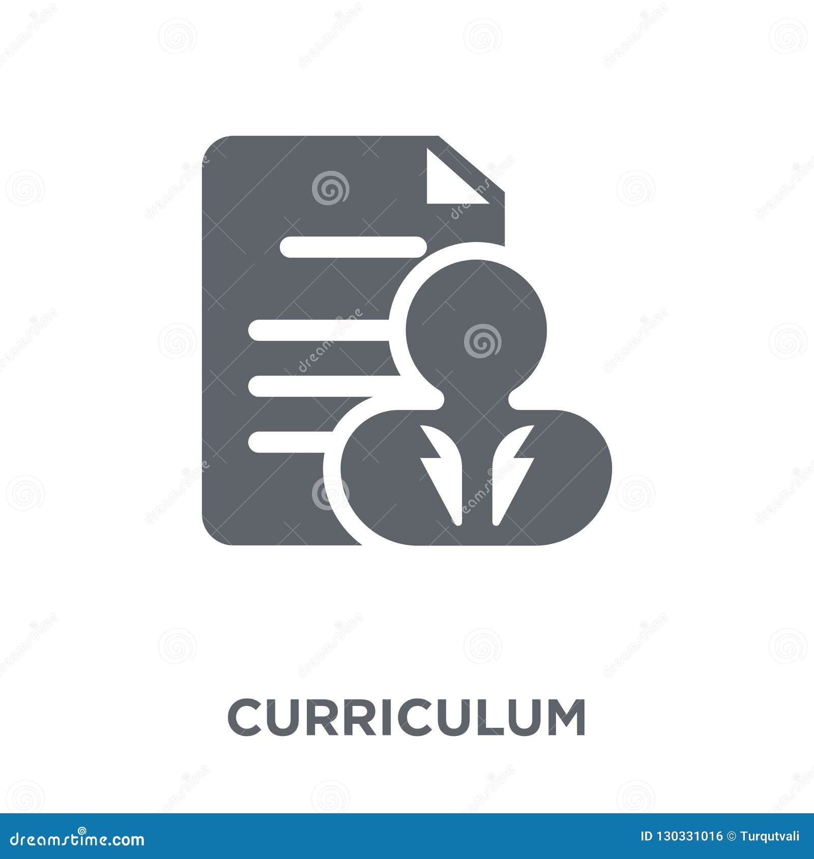 Curriculum Icon On White Background. Flat Style. Curriculum Icon For ...
