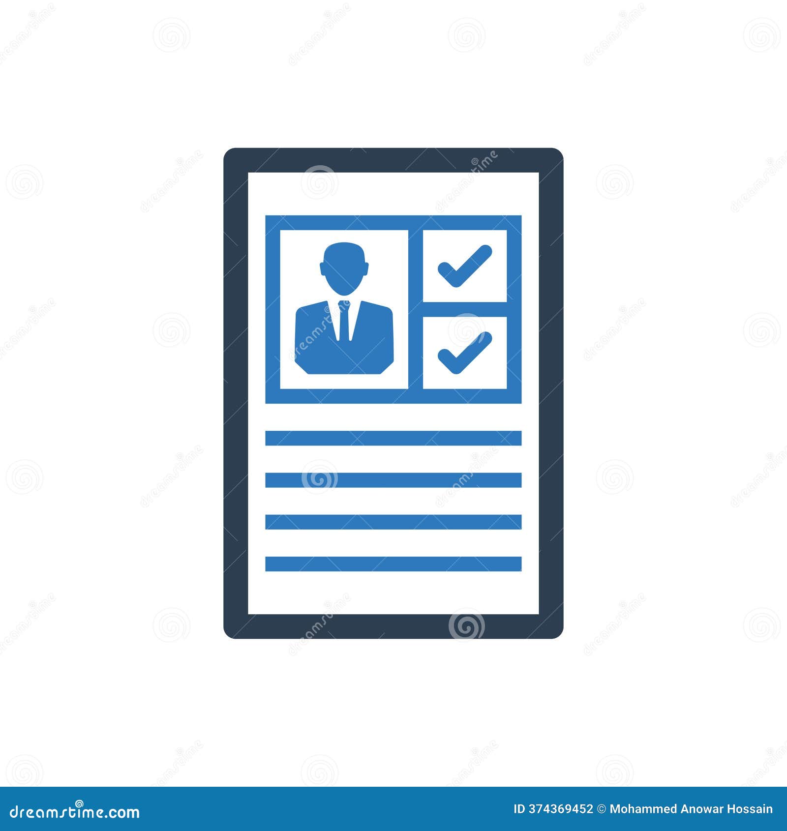 Curriculum Icon On White Background. Flat Style. Curriculum Icon For ...