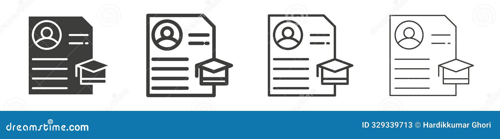 Curriculum Icon On White Background. Flat Style. Curriculum Icon For ...