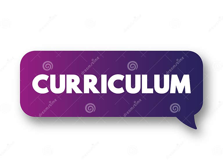Curriculum Text Message Bubble, Concept Background Stock Illustration ...